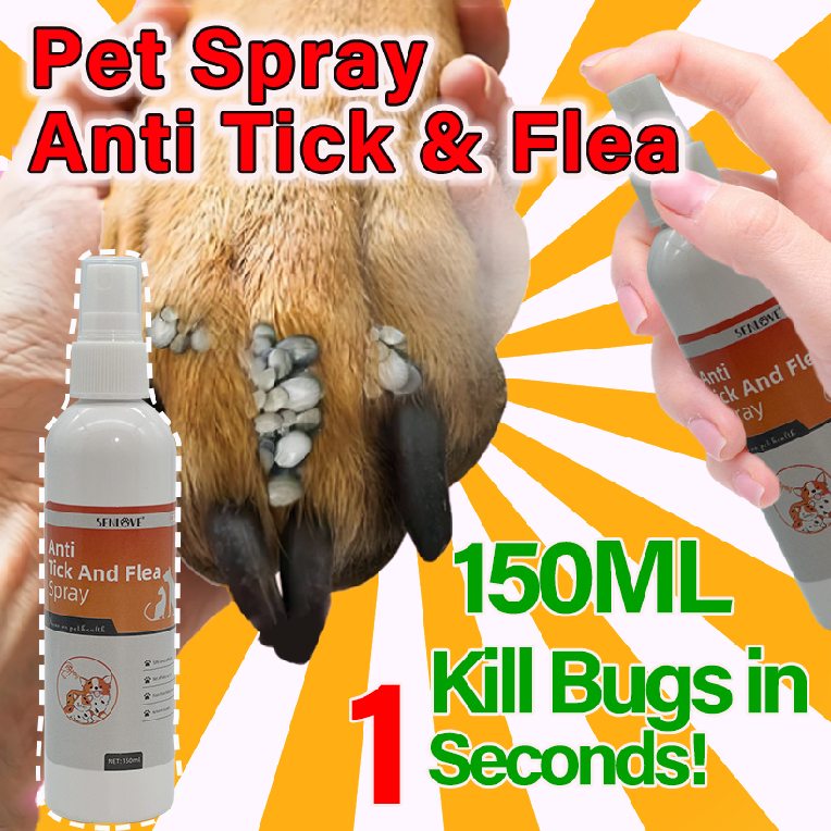 150ML Anti Tick and Flea Spray For Dog Lice Killer Garapata Remover For ...