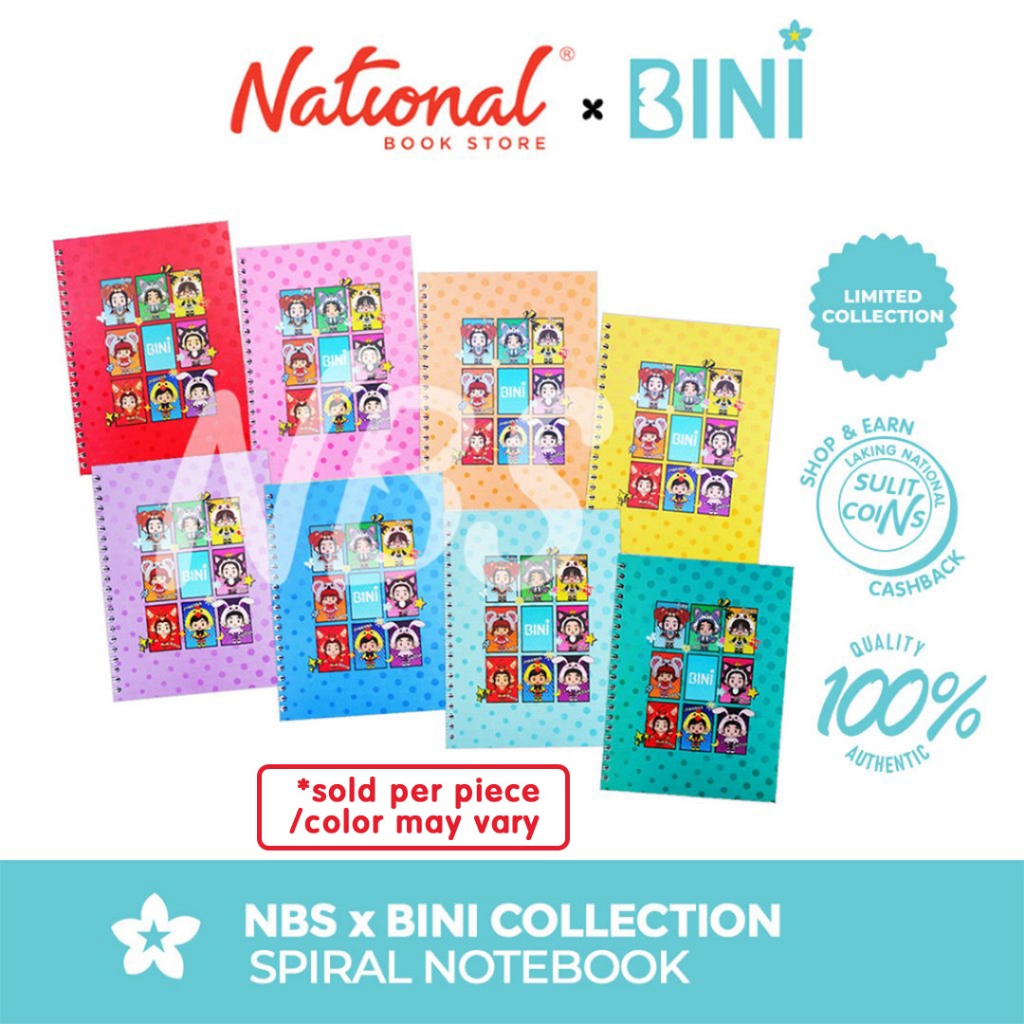NBS x BINI Spiral Notebook PP Cover 80 Sheets 5.83 inches x 7.87 inches ...