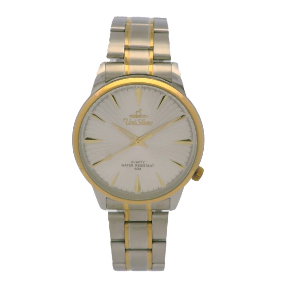 UniSilver TIME Men's Two Tone/ Off White Dial Analog Stainless Steel ...