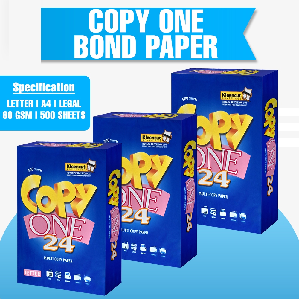 80gsm Copy One Copy Paper Ultra White Bond Paper for School or Office ...