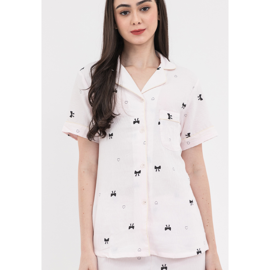 FEMINISM KAYLEE COTTON SHORTSLEEVE PAJAMA SET | Shopee Philippines