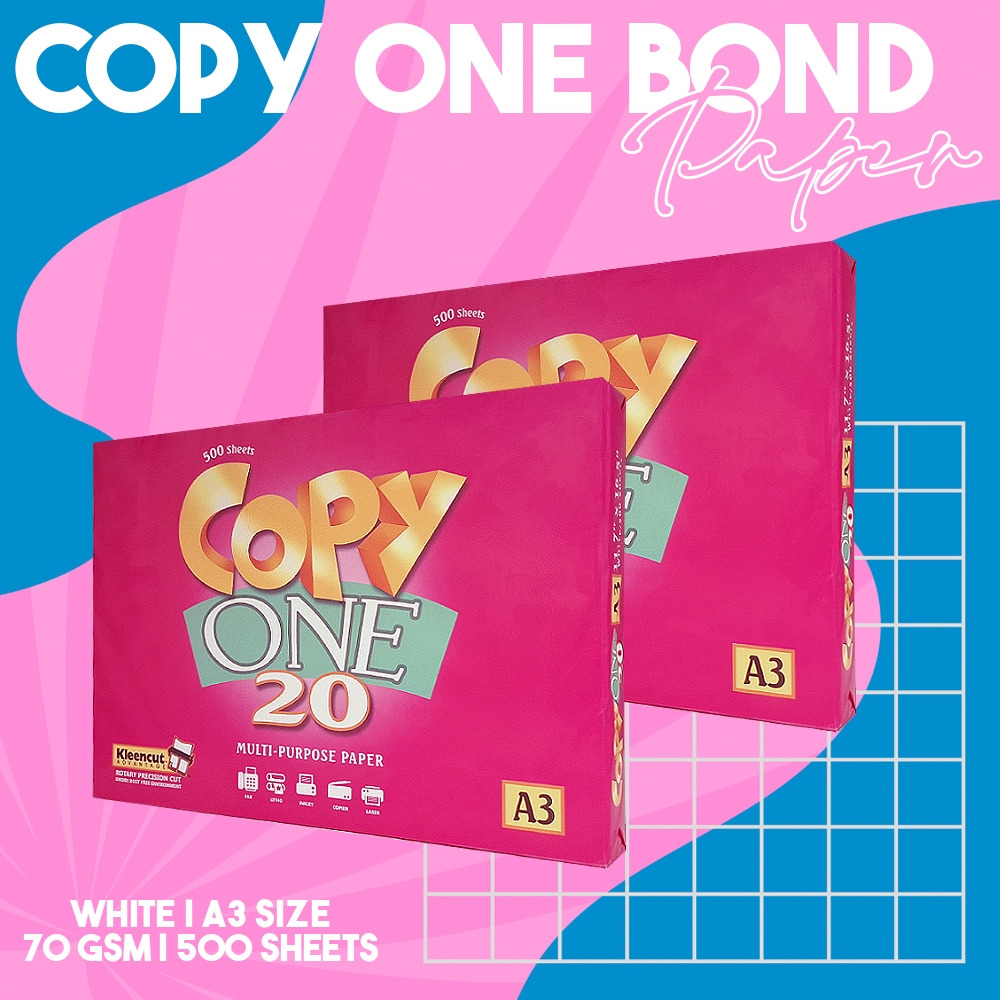 1 ream - Copy One Bond Paper 70gsm A3 Size (500sheets per ream ...