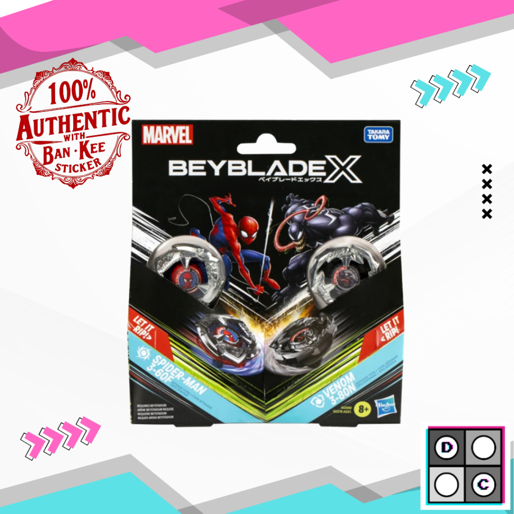 Beyblade X BXG-30 SpiderMan & Venom Starter | Original Takara Tomy w ...