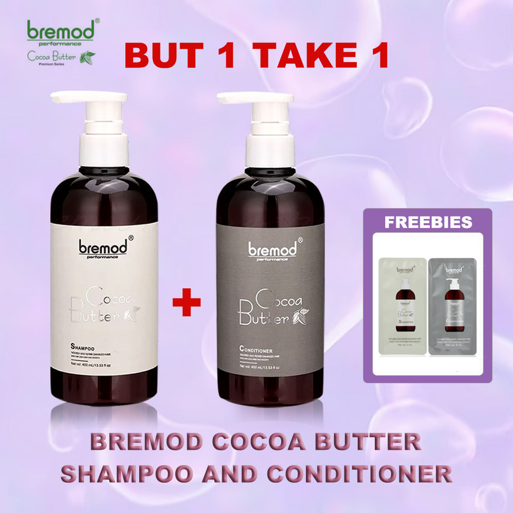 Bremod Premium Cocoa Butter Shampoo and Conditioner Hair Treatment ...