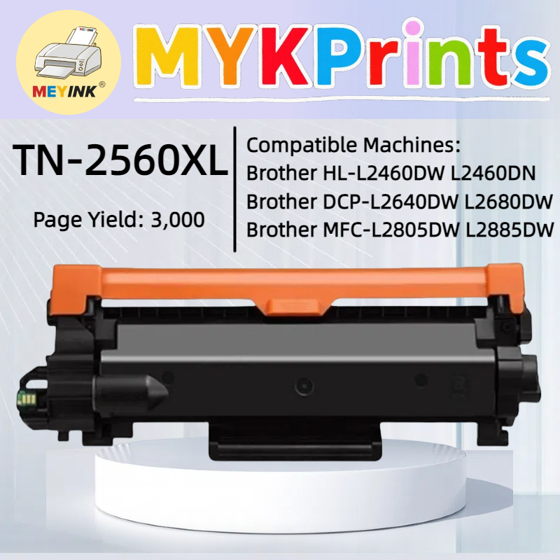 MYKPrints TN2560XL TN2560 Toner Cartridge Compatible for Brother DCP ...