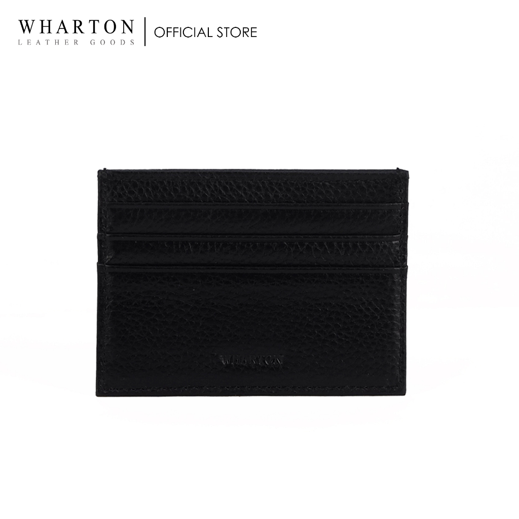 Wharton Small PU Leather Black Card Holder – Compact Wallet with Card ...