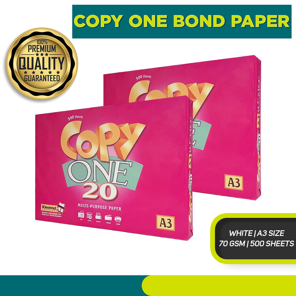 1 ream - Copy One Bond Paper 70gsm A3 Size (500sheets per ream ...