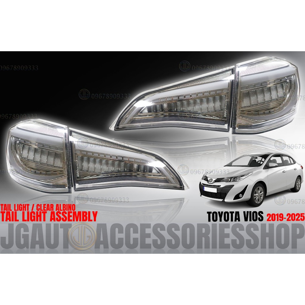 TOYOTA VIOS 2019 TO 2024 DRAGON SCALE TAIL LIGHT ASSEMBLY / LED TAIL ...