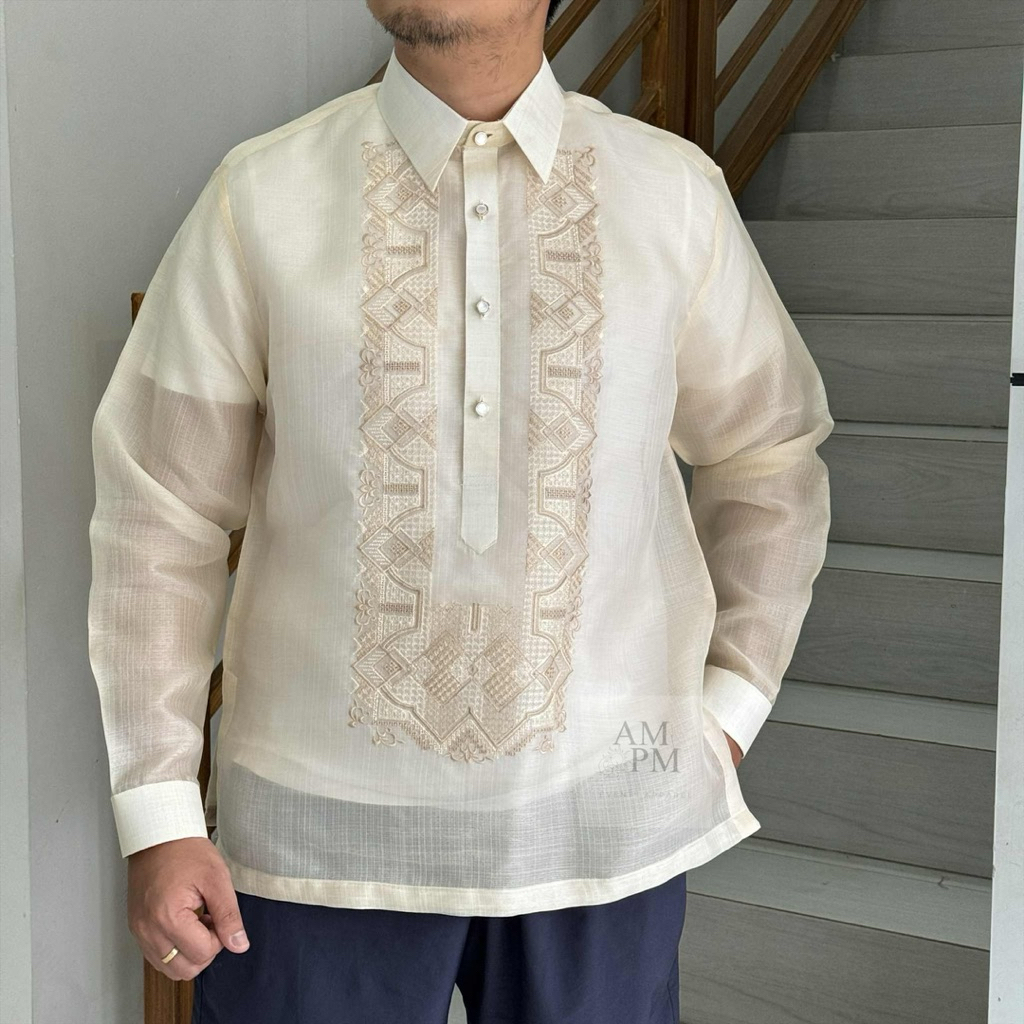 Long Sleeves Barong Pinya Cocoon (premium fabric) | Shopee Philippines