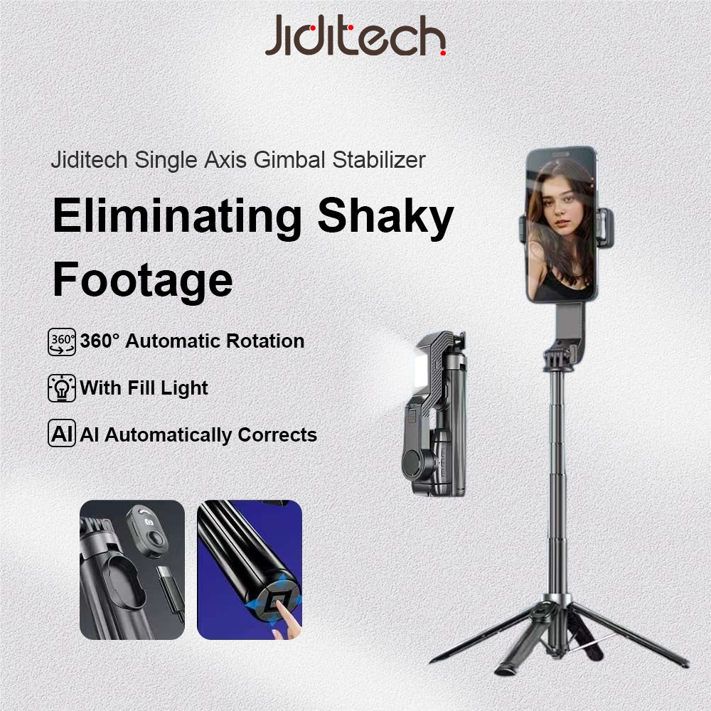 Jiditech Q31 Smartphone Gimbal Stabilizer Auto Face Tracking Holder 360 ...