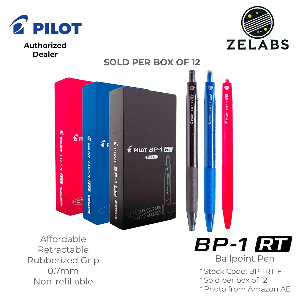 Pilot BP-1 RT Fine Retractable Ballpoint Pens (Box of 12) - BP-1RT-F ...