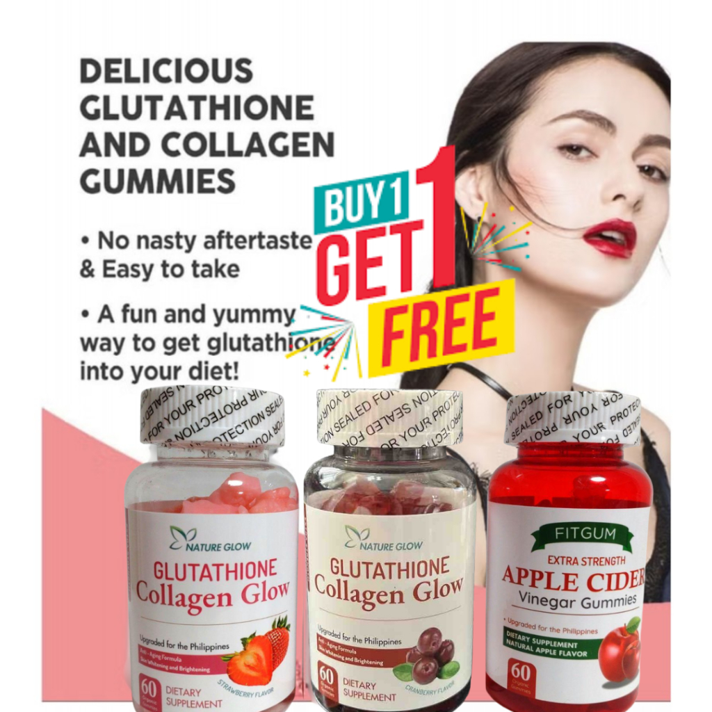 NATURE GLOW Glutathione Combo Collagen Glow Gummies Original Anti-Aging ...