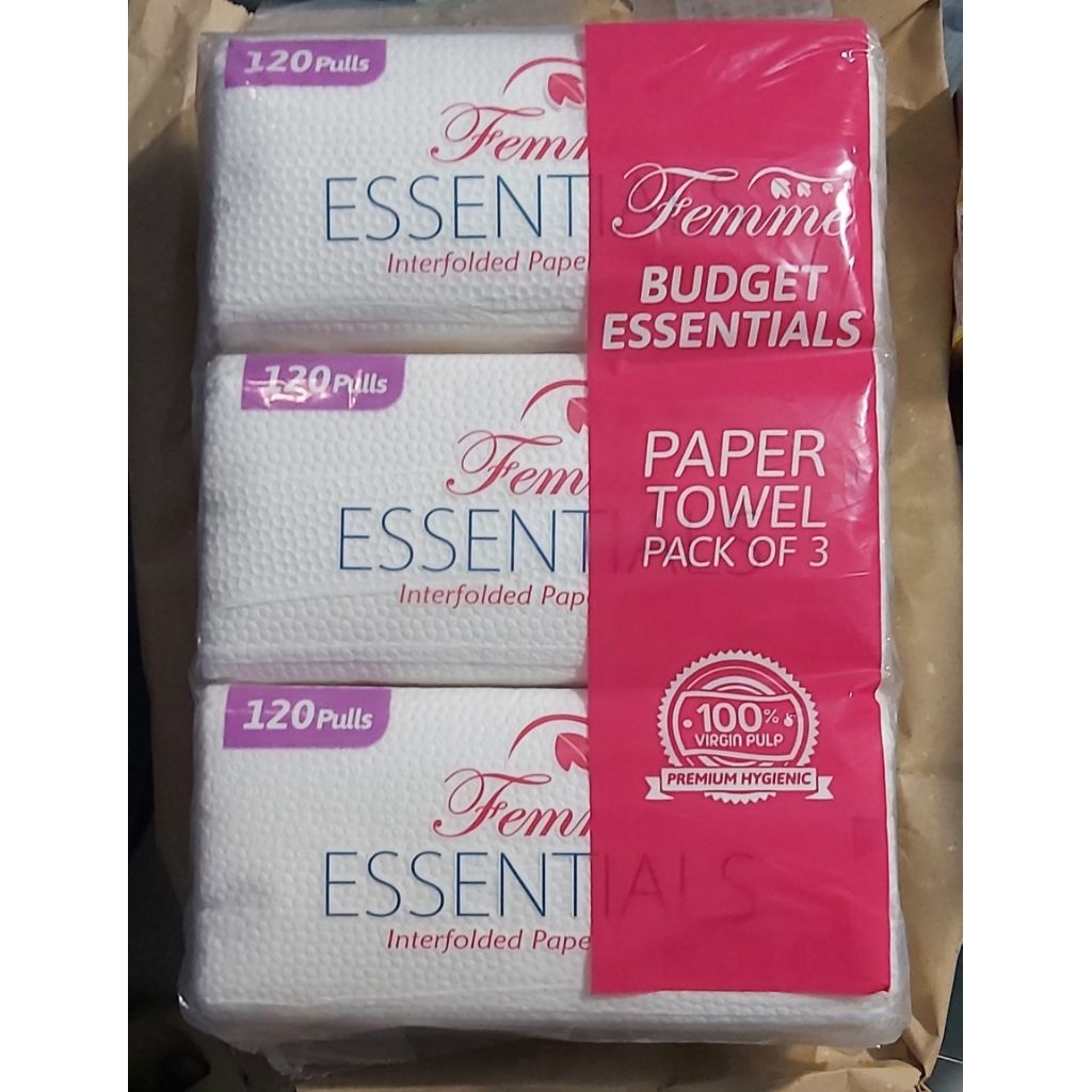 Femme Interfolded paper towel TRIO | Shopee Philippines