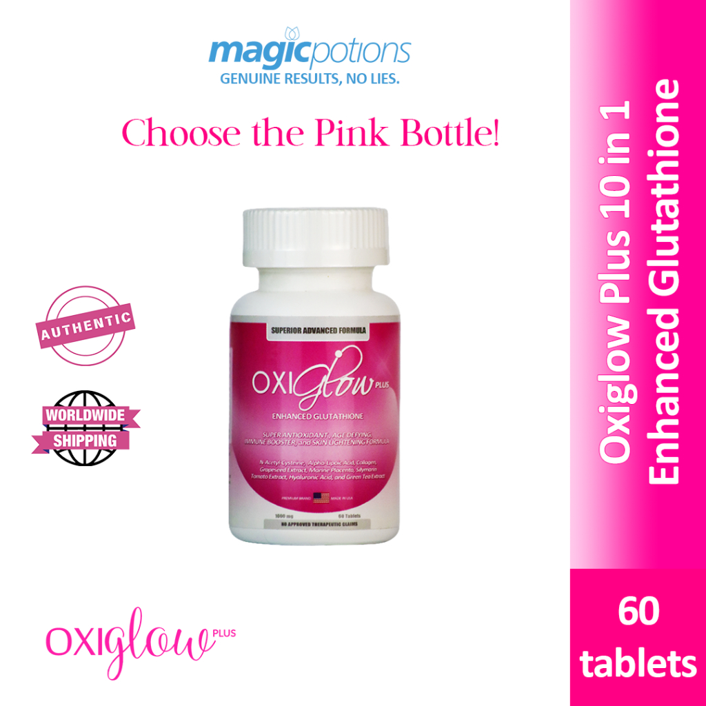 Oxiglow Plus 10 in 1 Enhanced Glutathione | PINKISH White Glowing Skin ...