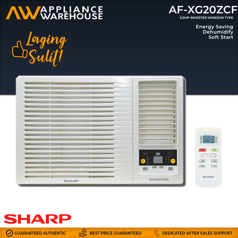 Sharp AF-XG20ZCF 2.0 Hp Inverter Window Type Air conditioner | Shopee ...
