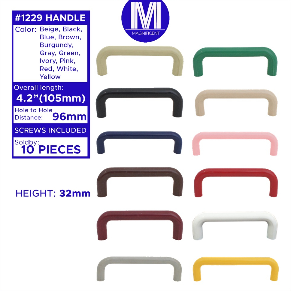 Plas Plain 1229 96mm Modern Plastic Pull Cabinet Handle (10 Pieces ...