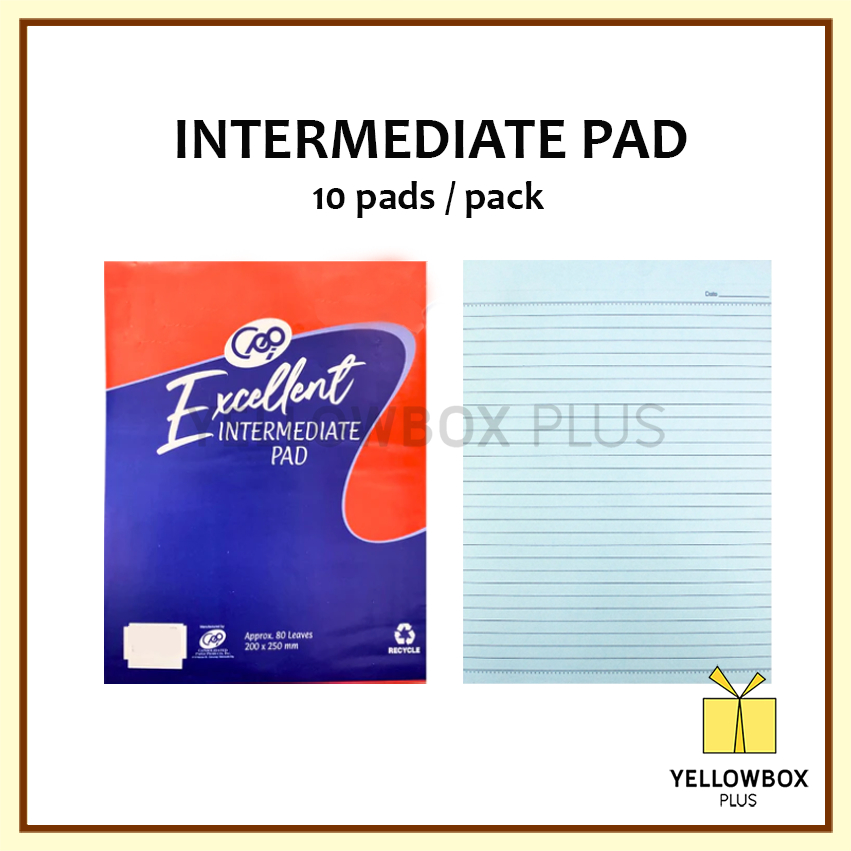 10 pads White Intermediate pad Excellent 80 leaves - 10 pads per pack ...