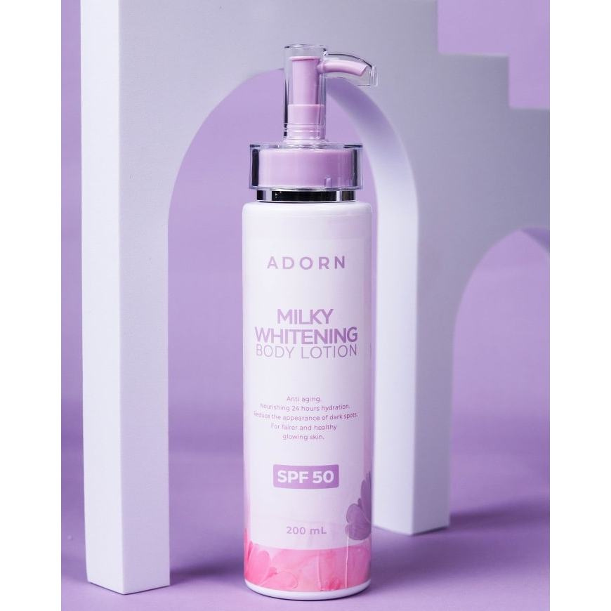 Adorn Milky Whitening Body Lotion SPF 50 (200ml) | Shopee Philippines