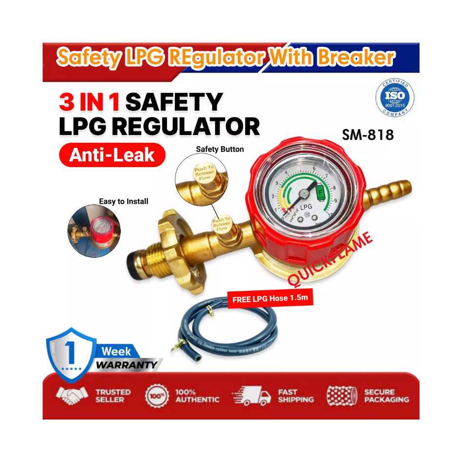 LPG Gas Regulator Model SM 818 with Gas auto Safety Controller for LP ...