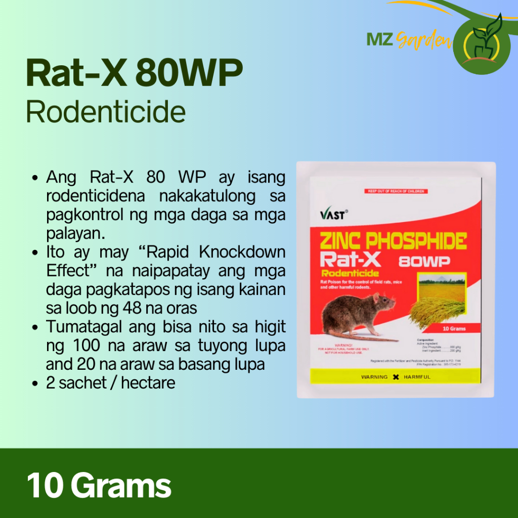 Vast Rat-X 80WP Rodenticide 10grams | Shopee Philippines