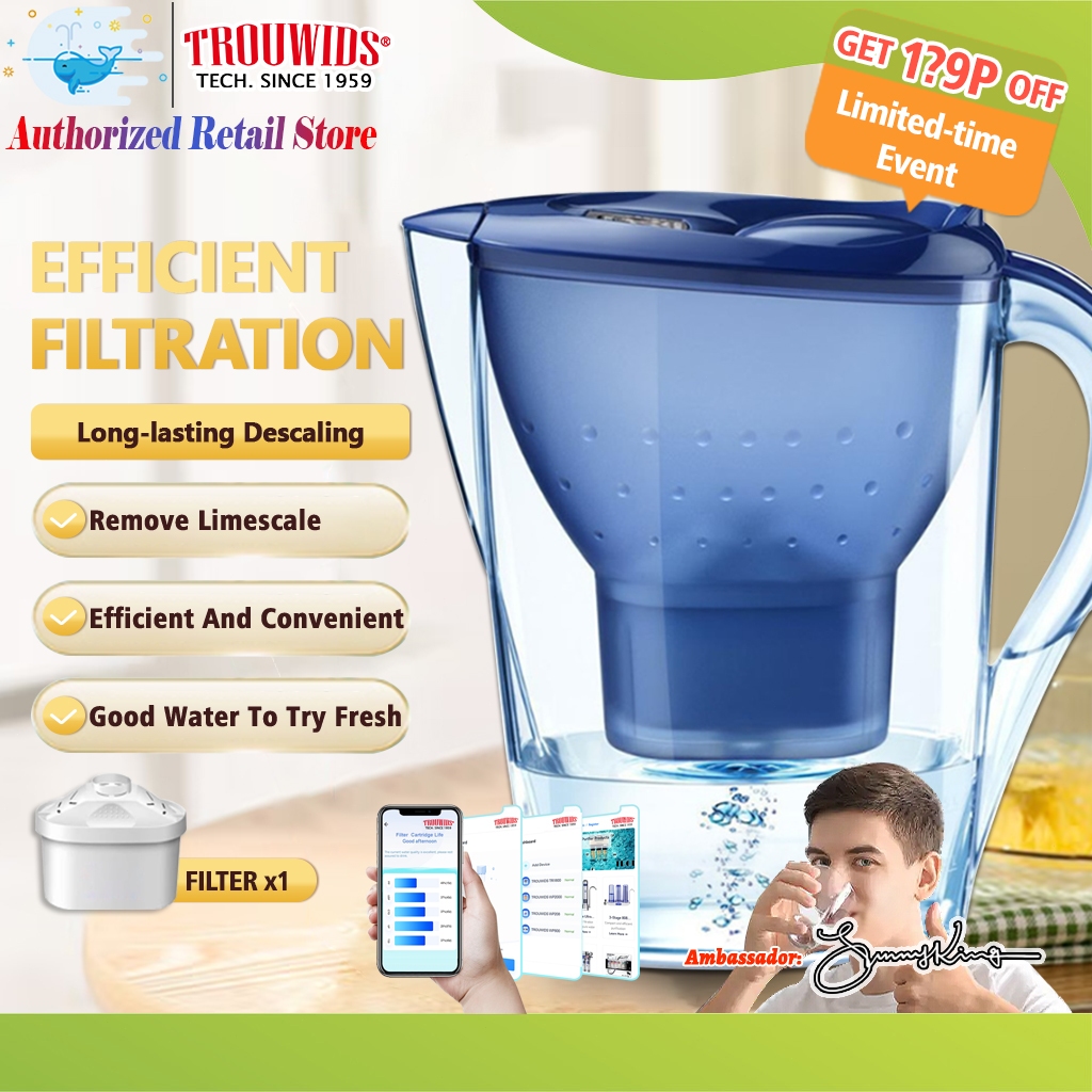 TROUWIDS High Quality Water Jug Water Filter Pitcher Alkaline Water ...