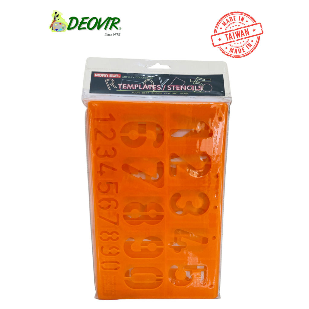 Morn Sun Lettering Stencils – 4pcs Alphabet & Number Template Set (50mm ...