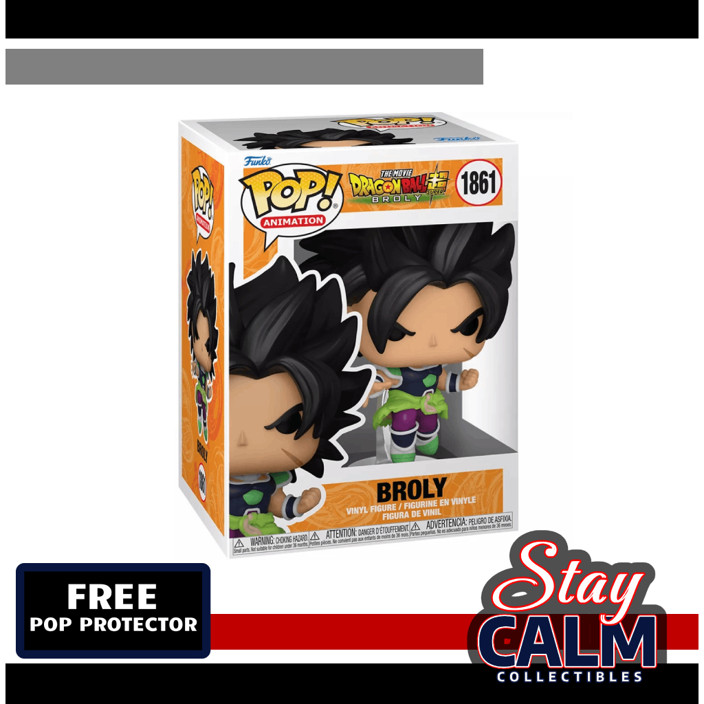 Funko Pop! Dragon Ball Super - Broly 1863 with Free Pop Protector ...