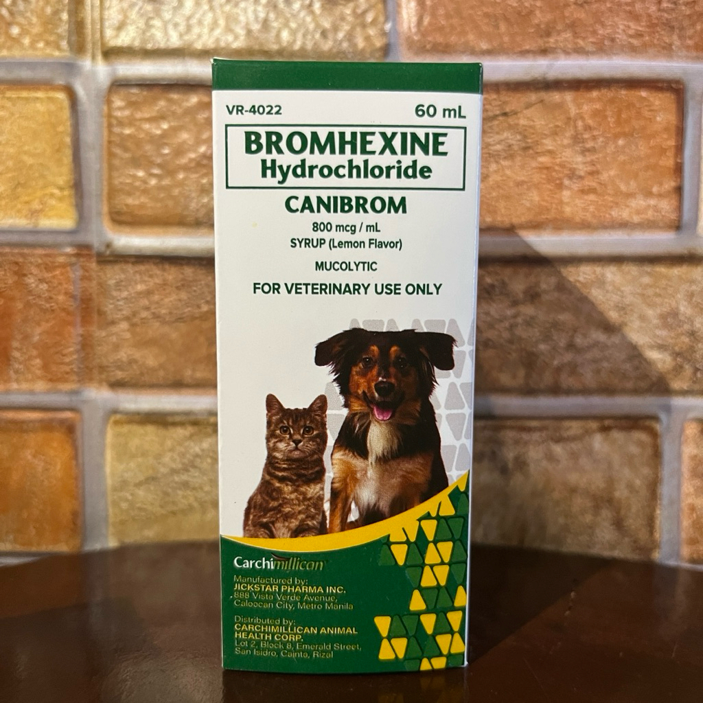 Canibrom Mucolytic for Dogs & Cats (Bromhexine Hydrochloride) 60ml ...