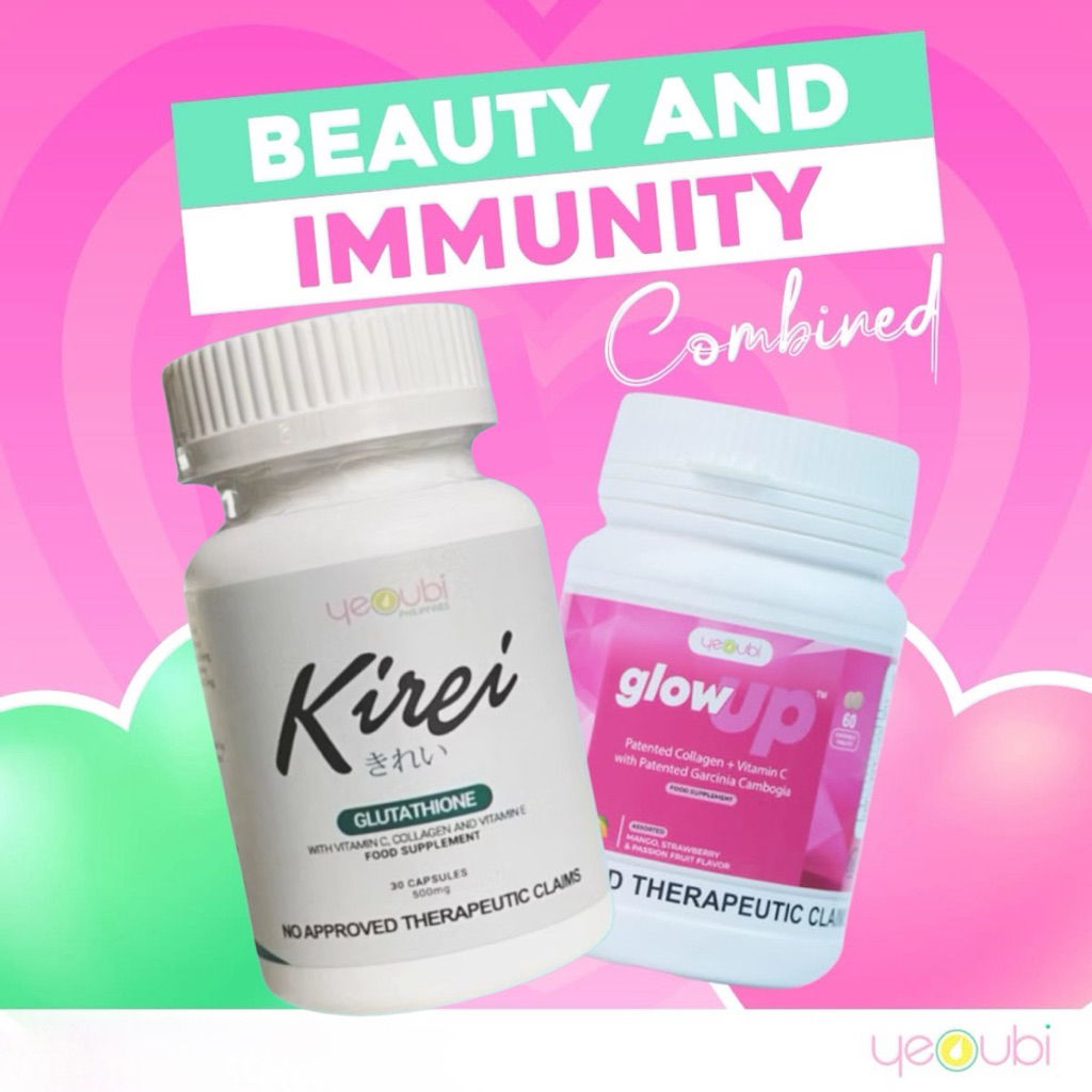 Kirei glutathione and glow up collagen (2 bottles) | Shopee Philippines