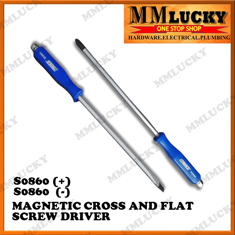AMES ( S0860 ) MAGNETIC CROSS AND FLAT SCREW DRIVER | Shopee Philippines