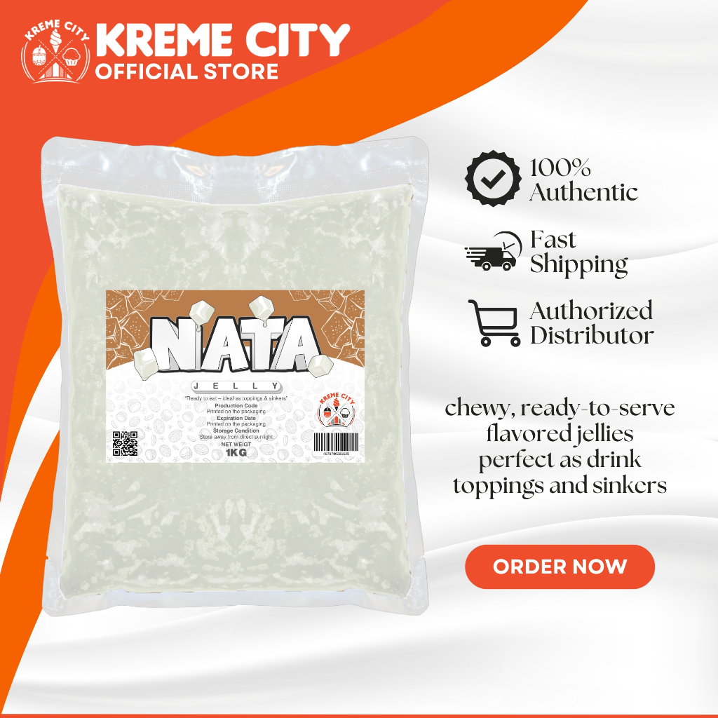 Kreme City Coconut Nata Flavored Jelly Strips 1kg | Shopee Philippines