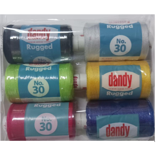 Dandy Rugged Tkt 30 Sewing Thread Pack of 6 Colors | Shopee Philippines