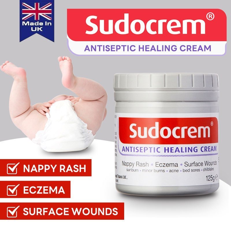 Authentic SUDOCREM Antiseptic Baby Skin Healing Cream 125g Nappy Rash ...
