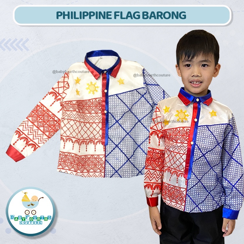 BFCM Buwan ng Wika Philippine Flag Embroid Lining Design Traditional ...