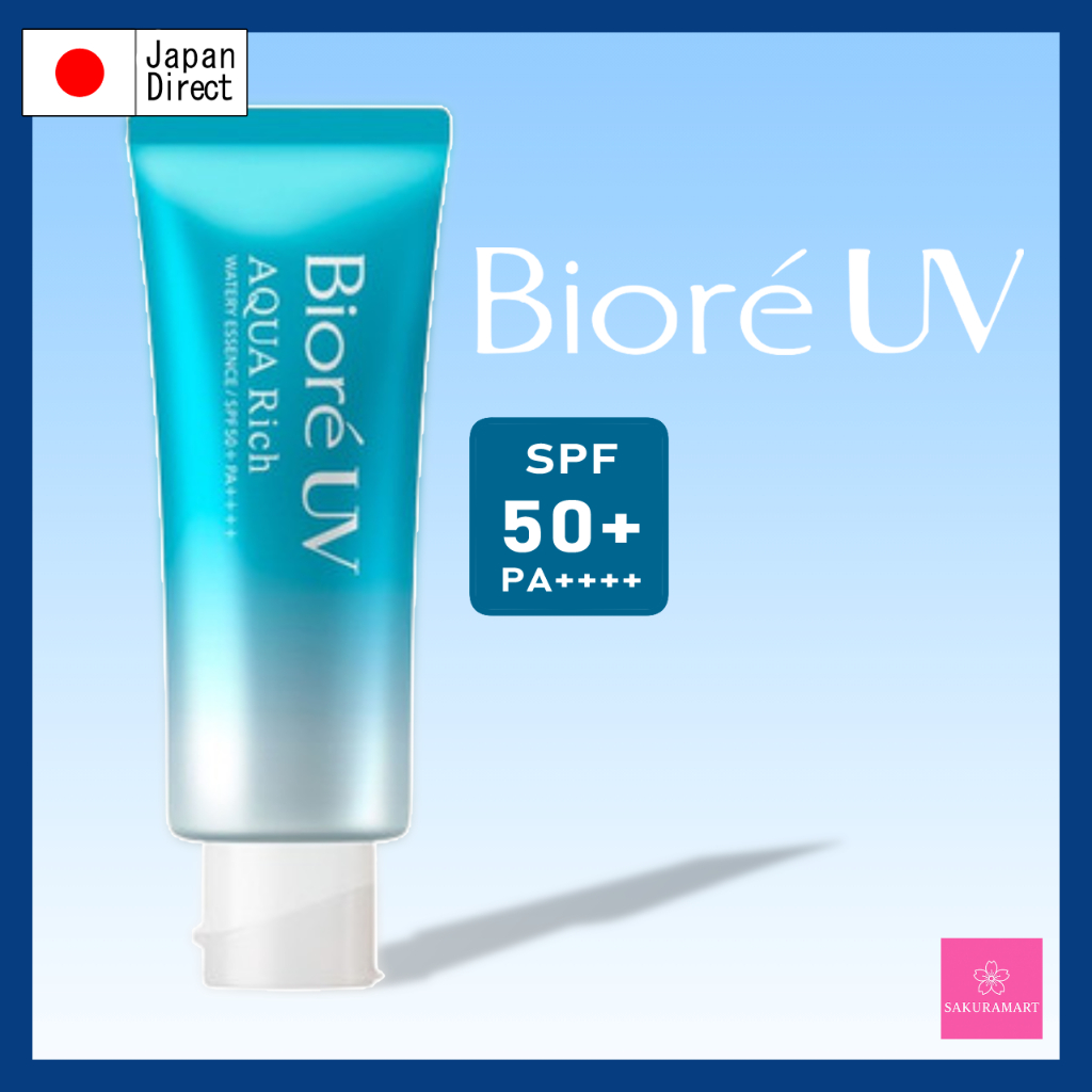 Kao Biore UV Aqua Rich Watery Essence SPF50+ PA++++ 70g | Lightweight Japanese Sunscreen ...