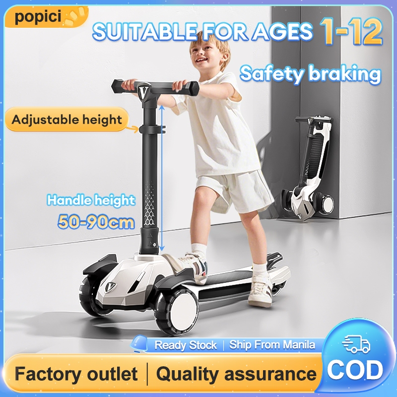 Scooter For Kids Foldable Kids Scooter Adjust Height Suitable for 3 ...