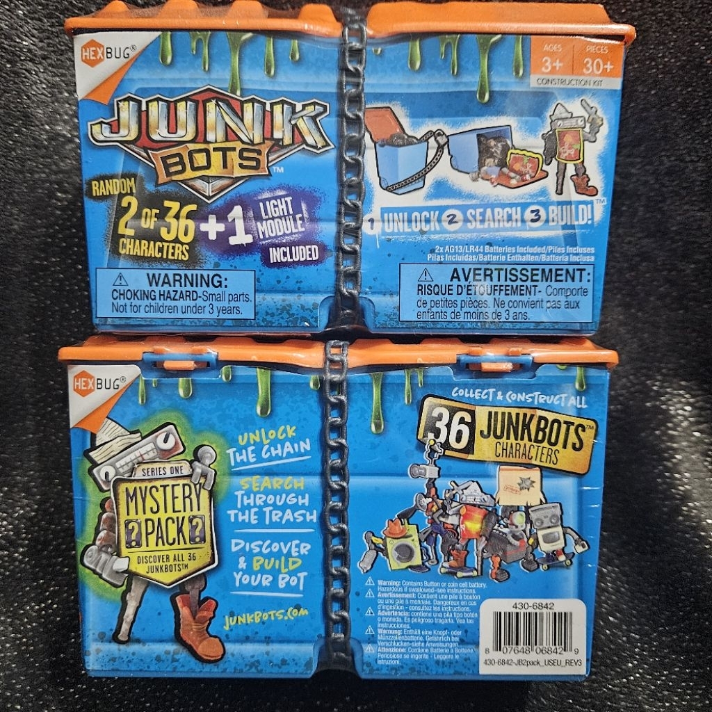 HexBug JunkBots Mystery Mini Figure 2 Characters Plus 1 l Light Module ...