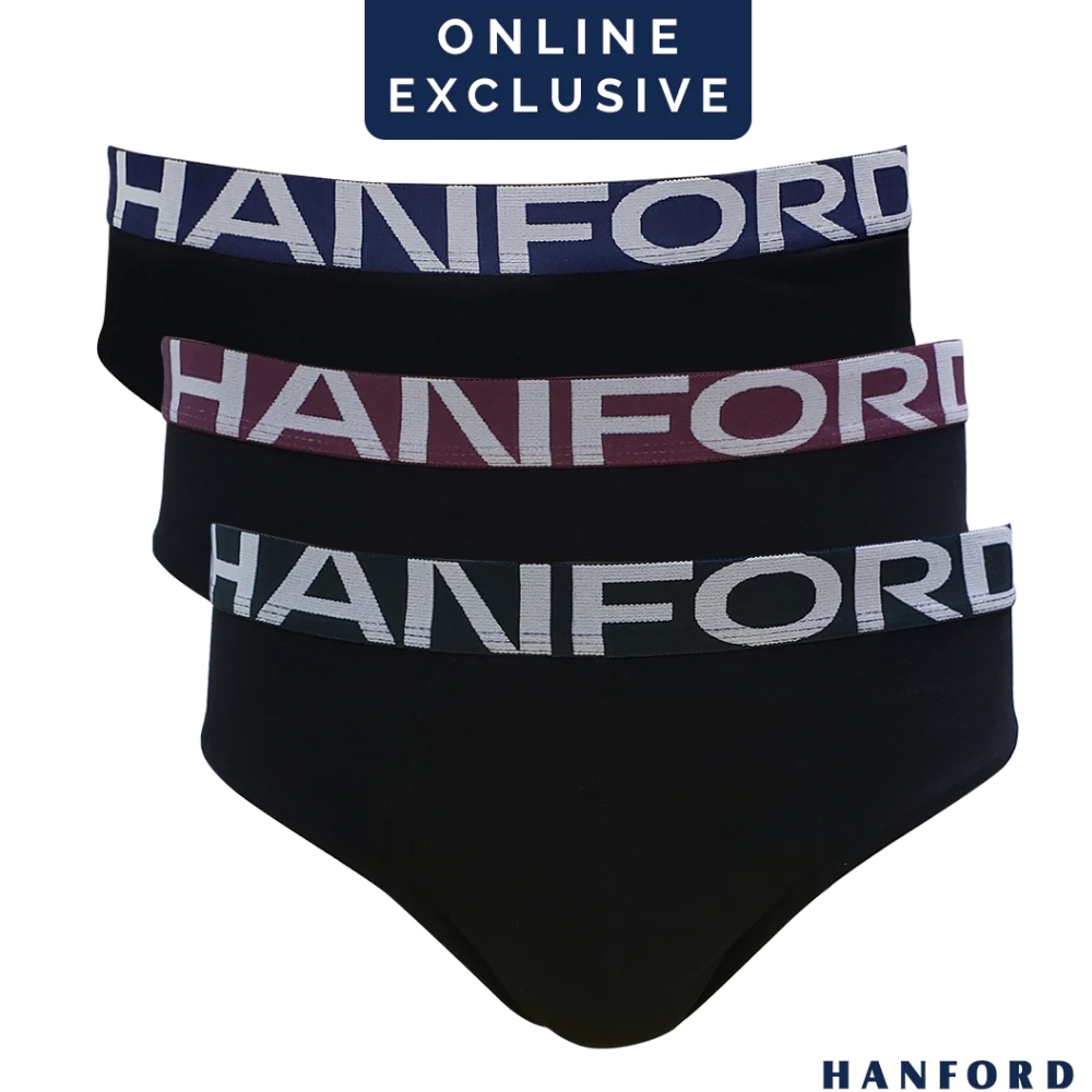 Hanford Men Regular Cotton Briefs Medieval - Black (3in1 Pack) | Shopee ...