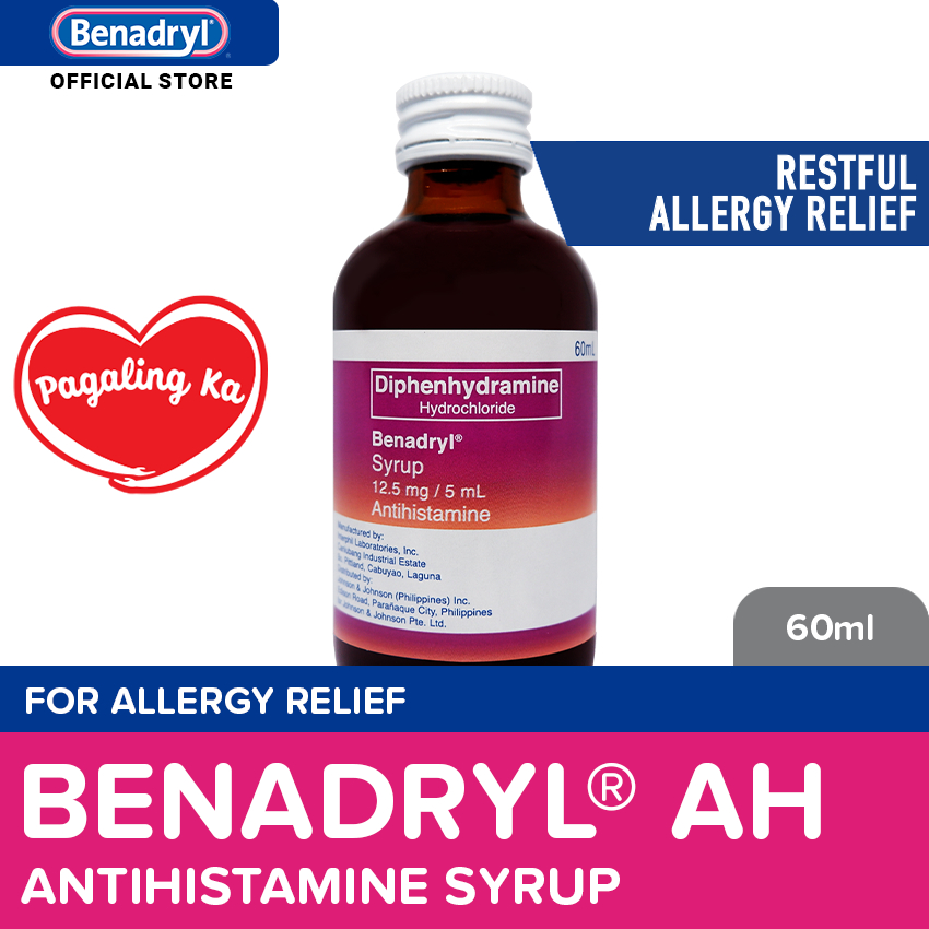 Benadryl Syrup 60ml : for allergy relief | Shopee Philippines
