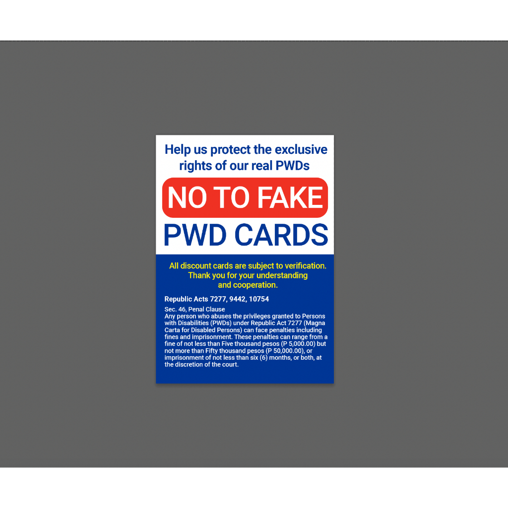 Shop pwd sign for Sale on Shopee Philippines