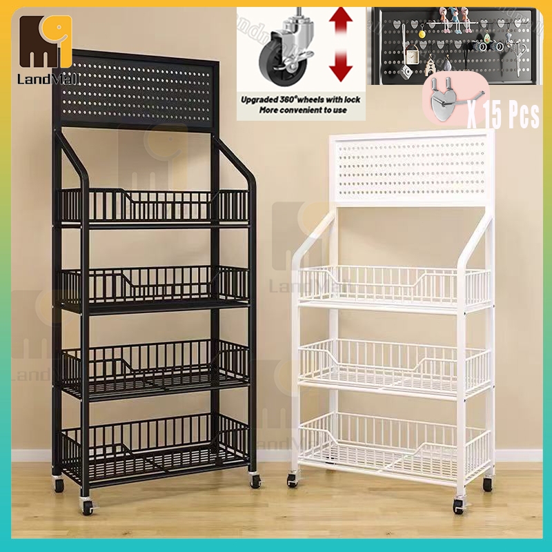 Store Rack Display Rack with wheel Rak Kedai Snack Rack Display Rack ...