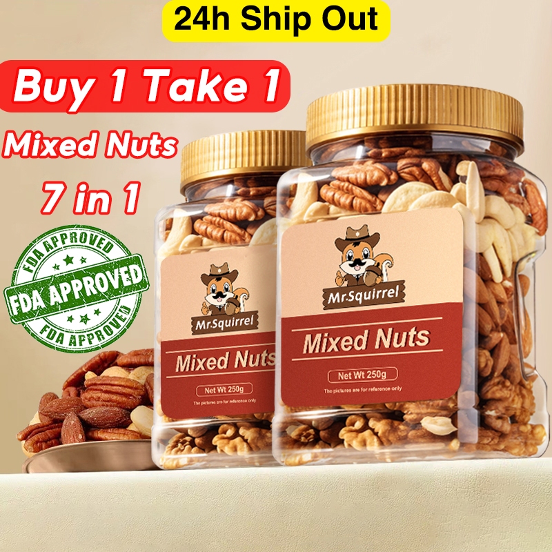 Mr.Squirrel 7in1 500g Mixed Nuts and Fruits Snack Trail Mix Nut and ...