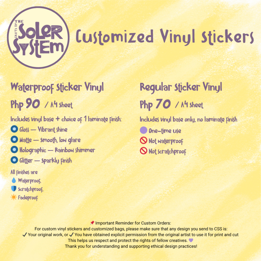 CUSTOM STICKER LABEL | Waterproof | Glossy Matte Holographic Leather ...