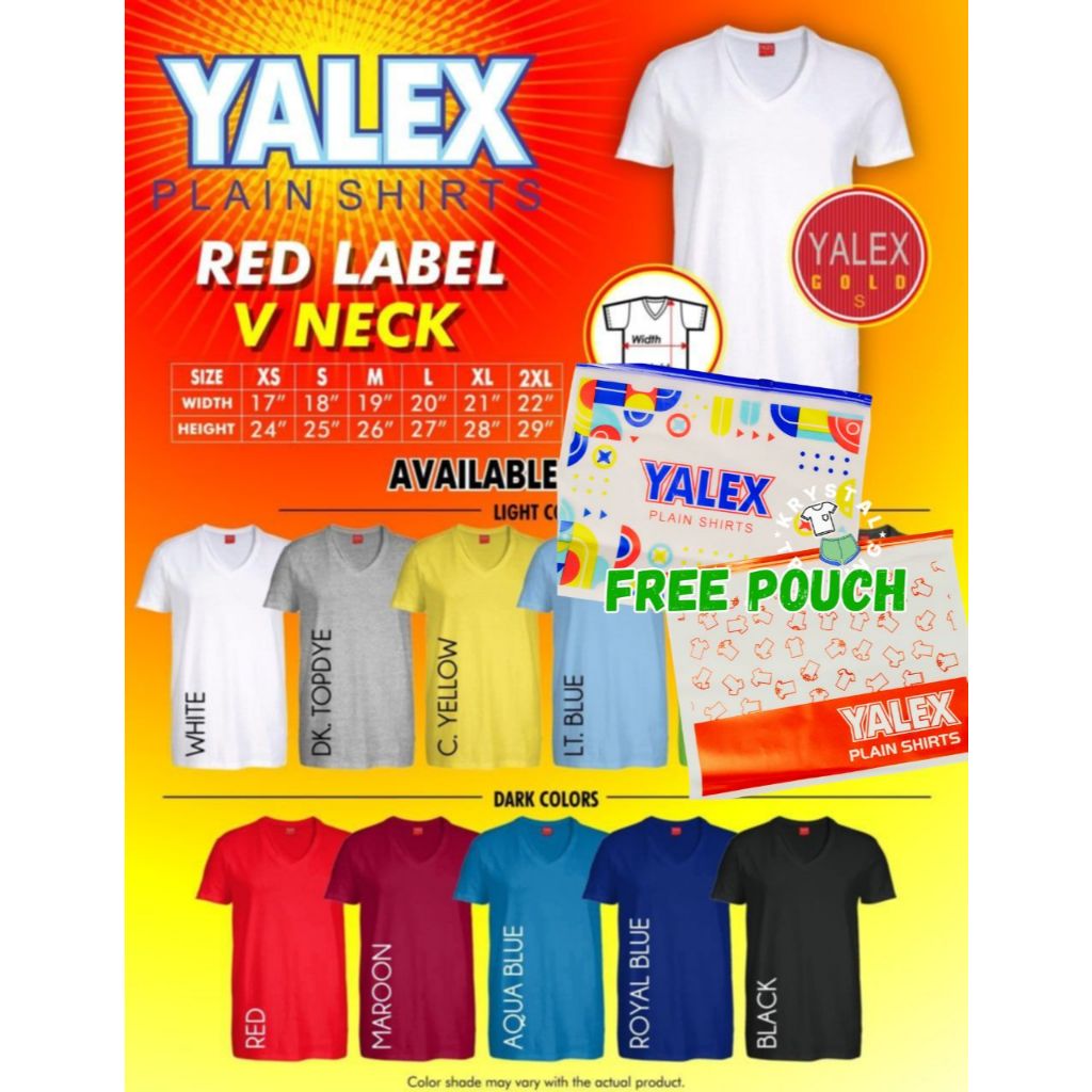 Yalex VNeck Red Label Tshirt Plain Shirt Yalex Gold | Shopee Philippines