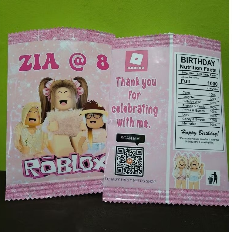 Customize Chip Bags Roblox theme (10pcs/order) | Shopee Philippines