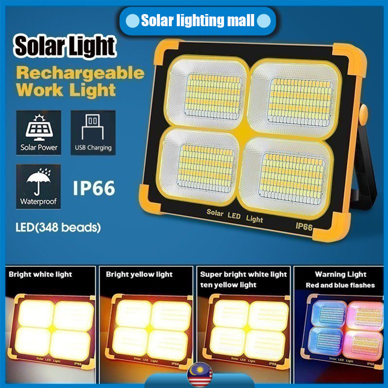 Solar Emergency Light Solar Flashlight Rechargeable Outdoor Waterproof ...