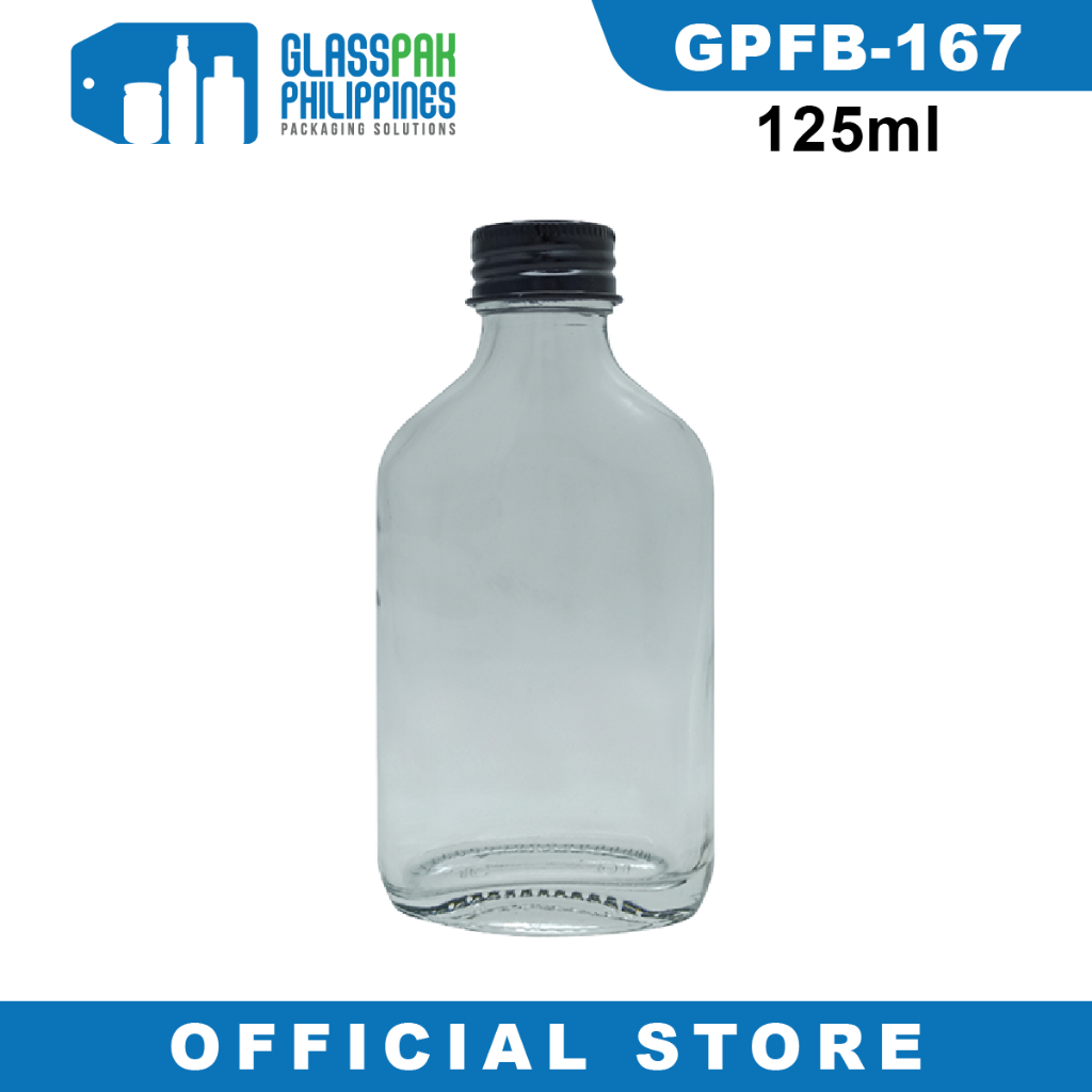 Glasspak 125ML Clear Glass Lapat Tanduay Bottle with Cap Leak Proof ...