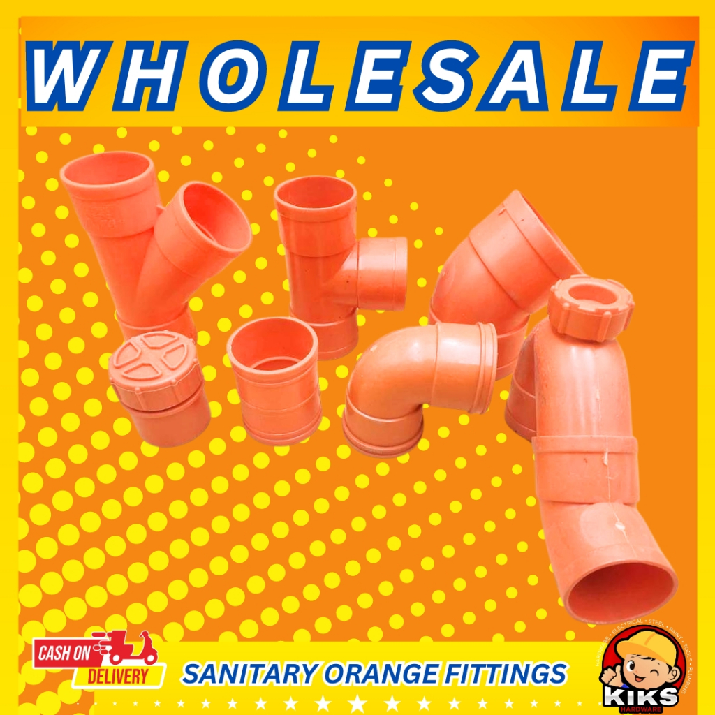 Pvc Plastic Sanitary Fittings Orange | Shopee Philippines
