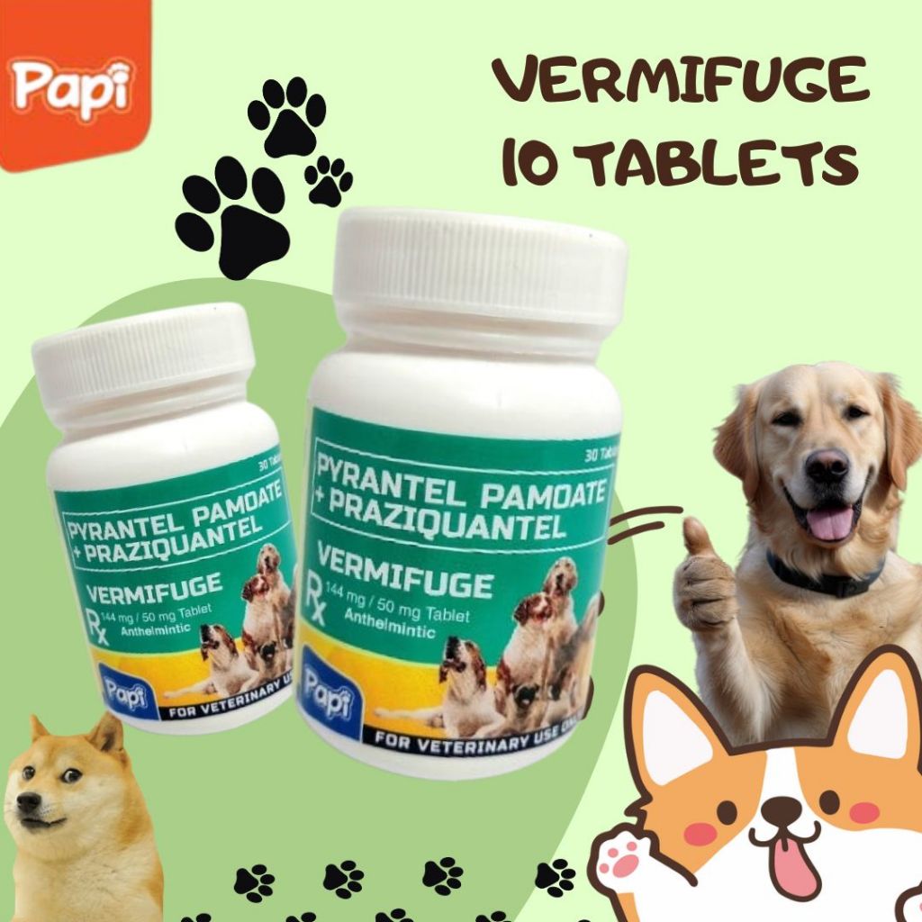 [APS] Papi Vermifuge Pyrantel Dewormer Tablets (Pyrantel Embonate ...