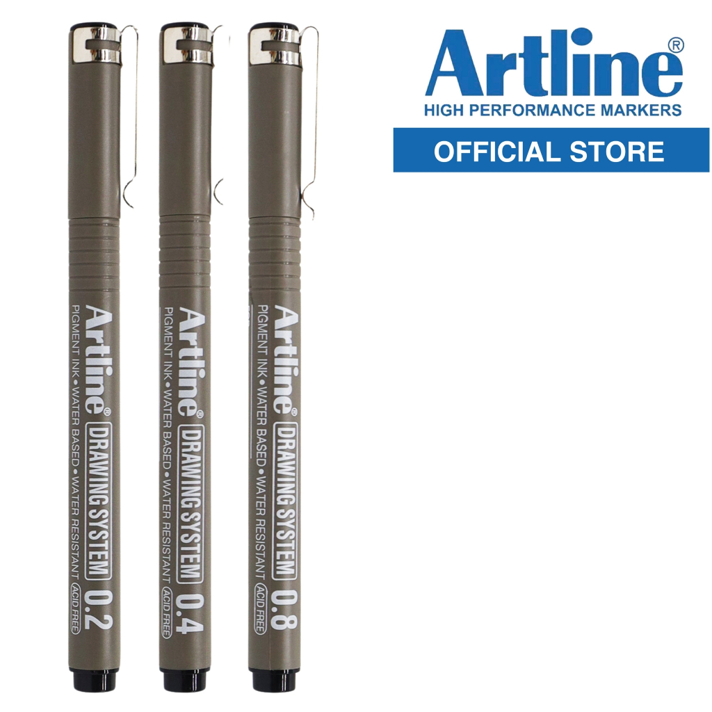 ARTLINE Drawing System Pen | 3s | EK230N/3W2 | Black | Shopee Philippines